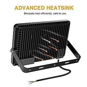 Onforu 2 Pack 100W LED Flood Light Outdoor, 8900LM Super Bright Outdoor Security Lights, IP66 Waterproof Flood Lights Outdoor, 6500K Daylight White Floodlight for Yard Garden Playground Basketball