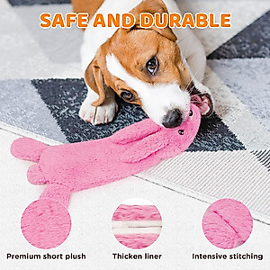 Dog Squeaky Toys, Water Bottle Crinkle No Stuffing Squeak Dogs Chew Toy for Small Medium Large Breed Chewers Puppy Teething Chewing Tuffy Plush Tough Durable Aggressive Stimulating Pet Supplies Gifts