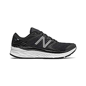 New Balance Women's Fresh Foam 1080 V8 Running Shoe, Black/White, 6 W US