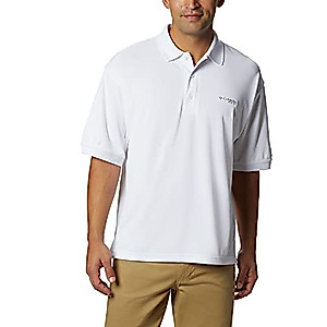 Columbia Men's Perfect Cast Polo,White,Small
