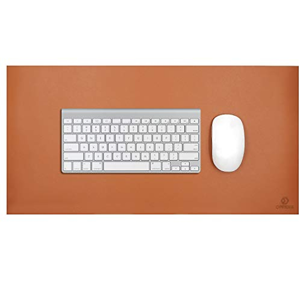 OFFIDIX Office Desk Mat,Desktop PU Leather Desk Pad Non-Slip Leather Protective Desk Pad Laptop Mat Gaming Writing Mat for Laptop PC Keyboard Office Home (Brown, 24"x12")