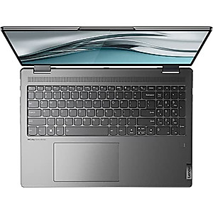Lenovo Yoga 7i 16 2-in-1 Laptop 16" 2.5K IPS Touchscreen (400 nits, 100% sRGB, TÜV Low Blue Light) 12th Gen Intel 12-Core i5-1240P 8GB RAM 512GB SSD Backlit Fingerprint Thunderbolt Win11 Grey + Pen