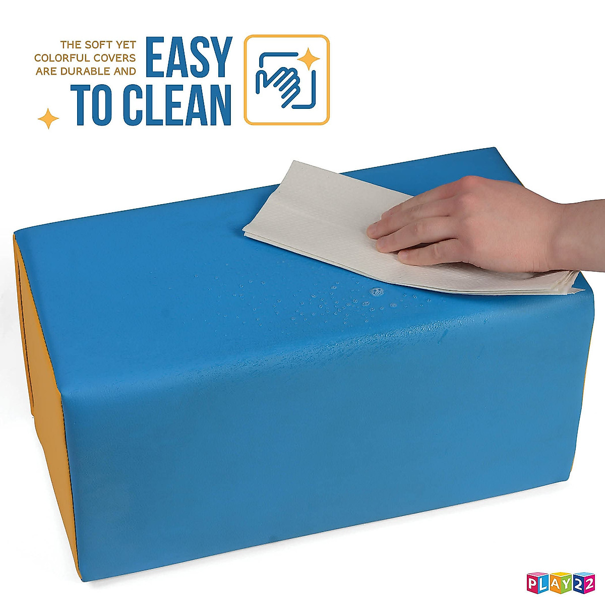 Climb and Crawl Activity Play Set - Climbing Foam Shape Toy for Toddlers 5 Piece Soft Zone Climbing Blocks, Safe Indoor Crawling Gym Equipment for Toddler, Infant, Baby Waterproof and Easy to Clean