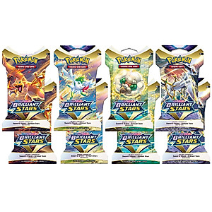 Pokemon Sword and Shield Brilliant Stars (8) Sleeved Booster Packs Sealed