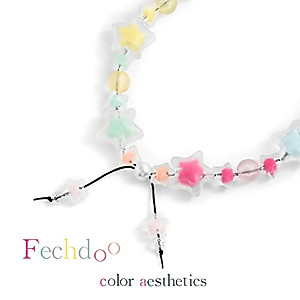 Fechdoo Bracelet Accessories Cute Cell Phone Charm, Phone Lanyard Clay Beaded Charm Chain, Phone Chain Accessories Cute Star Colorful