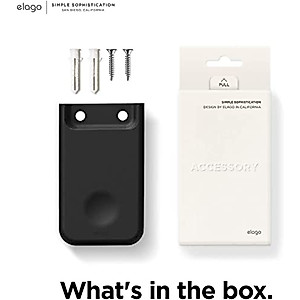elago Universal Remote Holder Mount Compatible with Apple TV Remote and All Other Remote Controls - Reusable Gel Pad or Screw Mounting Options, Available Wired Charging [ Medium ] [Black]