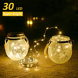 Frdvegd Hanging Solar Lantern Decorative Outdoor Waterproof Light for Garden Yard Lawn Decorations Led Lamp Decor Tree 2 Pack 4.7X4.7X5.5 inch