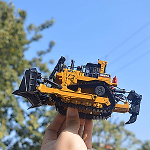 Ailejia 1/50 Scale Diecast Truck Alloy Models Bulldozer Vehicle Construction Vehicle Model Engineering Car Toy boy Gift (Bulldozer)