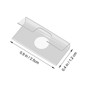 Milisten 200PCS Earring Card Adapter Self-Adhesive Lip Adapter Plastic Lip Hanger for Earring Necklace Card Display