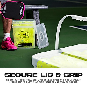 Franklin Sports X-40 Yellow Outdoor Pickleballs - USAPA Regulation Size - 36 Pack Bulk Set