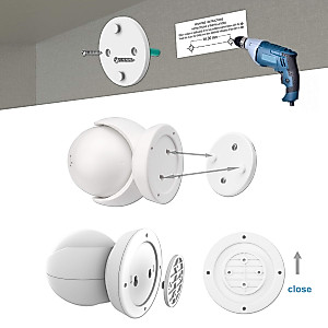 HONWELL Battery Operated Motion Sensor Light Outdoor Wireless Waterproof Spotlight Motion Detector Security Light, Light Sensor Auto On Off for Porch Stair Hallway Garage Wall Shed House Door (1Piece)