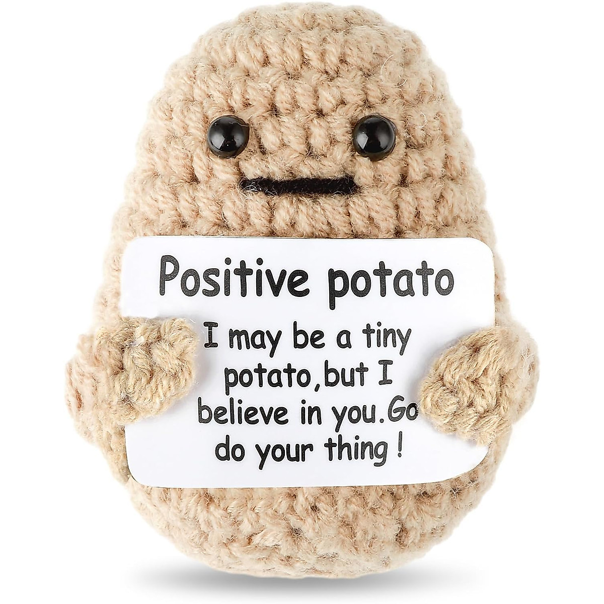 Letken Positive Potato Crochet Mini Knitted Potato Toy Home Decorations Encouragement Gifts