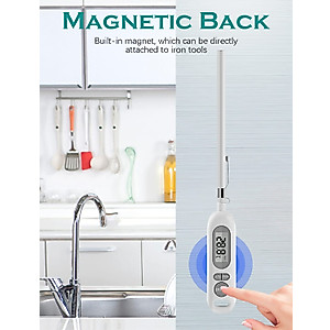 Meat Thermometer, Waterproof Food Thermometer, Instant Read Digital Cooking Thermometer for Kitchen Cooking BBQ Sugar Jam Water Meat Milk