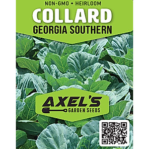 Collard Green Seeds for Planting - Plant & Grow Georgia Southern Collards - Full Planting Instructions to Plant a Home Outdoor Vegetable Garden - Great Gardening Gift, 1 Packet
