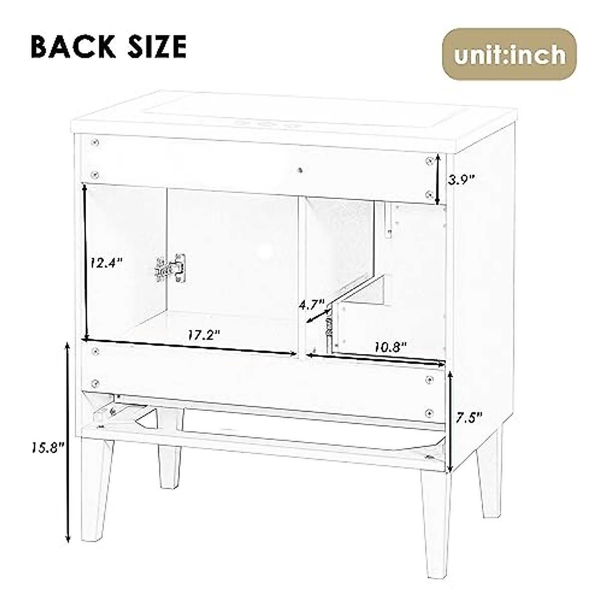 QuixotYDDZ 30 Inch Bathroom Vanity, Bathroom Vanity Cabinet and Ceramic Sink Combo, Freestanding Bathroom Storage Cabinet with Pull-Out Drawers, Solid Wood Frame, Soft Closing Doors, Grey