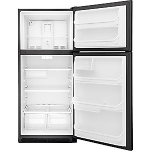 Frigidaire FFTR2021TB 30 Inch Freestanding Top Freezer Refrigerator with 20 cu. ft. Total Capacity, 2 Glass Shelves, 5.1 cu. ft. Freezer Capacity, in Black
