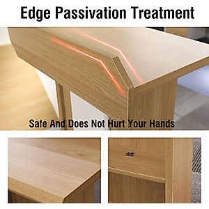 Modern Podium Stand Wooden Floor-Standing Lecterns with Storage Rack Podium Floor-Standing Pulpits Can Bear Up to 150 Kg