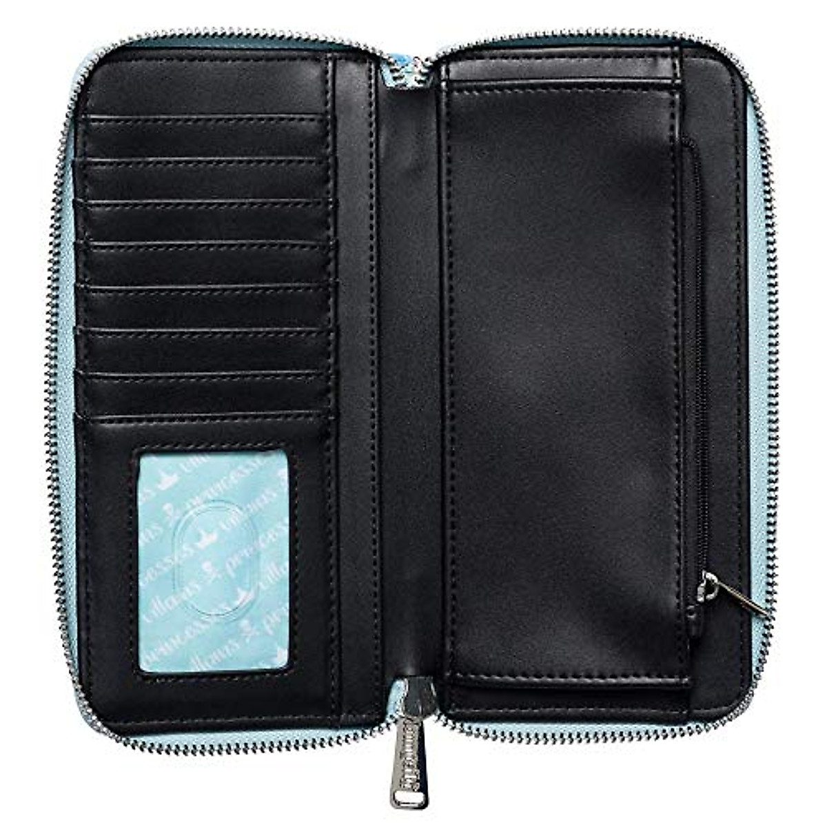 Loungefly Disney Princess and Villains Wallet Zip Around Clutch Faux Leather