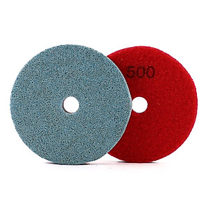 HOMESOM 4 Inch Polishing Pads for Polishing Wet Using Stone Buff Granite Marble Polishing Pads 7pcs/Set
