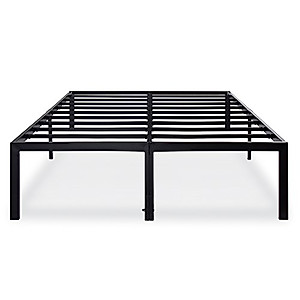 SLEEPLACE 18 Inch High Profile Heavy Duty Steel Slat / Mattress Foundation / Bed Frame, California King