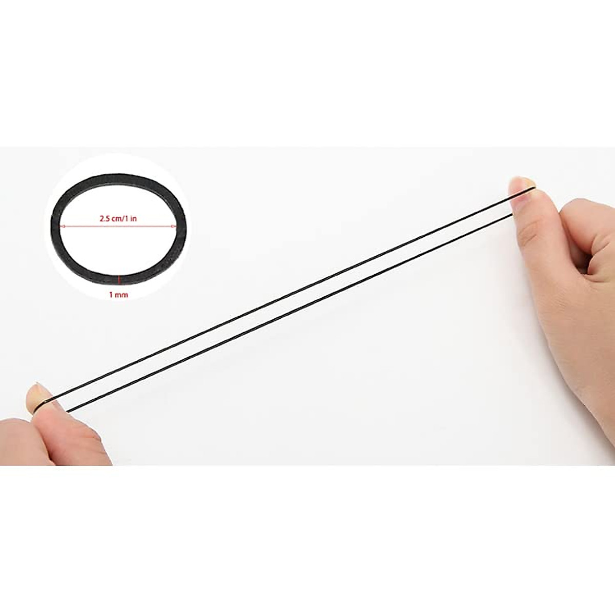 GOUWEIBA Small Rubber Bands for Hair - 1000 pcs Mini Elastic Hair Ties No Damage Tiny Hair Ties for Braids Women Baby Girls Kids Toddler Infants (Black)