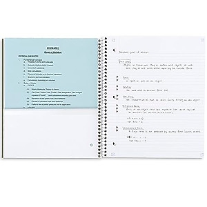 Five Star Spiral Notebooks + Study App, Recycled Cover, 4 Pack, 1 Subject, College Ruled Paper, 8-1/2” x 11", 100 Sheets per Notebook, Zion Clay, Olympic Green, Glacier Blue, Smoky Gray(820046)