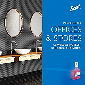 Scott Professional Foam Hand Soap with Moisturizers (91592), 1.2 L, Foaming, Pink, Floral Scent, Automatic Refills, for Kimberly-Clark Professional ICON Dispensers (2 Bottles)