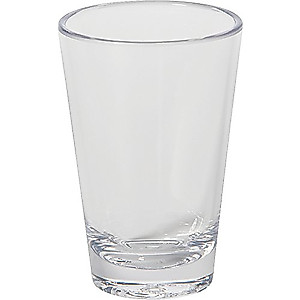 Carlisle FoodService Products Alibi Shot Glass Clear Glass for Restaurant, Kitchen, and Bar, Plastic, 3 Ounces, Clear