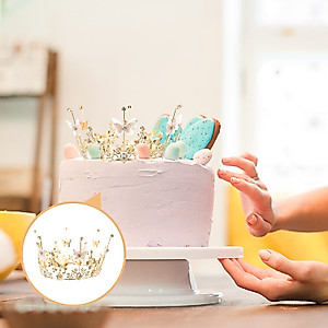 Toyvian 1pc Birthday Cake Decoration Female Birthday Accessory Crown Women Wedding Headdress Crafts for Wedding Party Children's Table Decoration Birthday Bridal Headdress