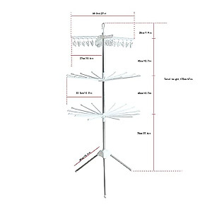 Xuthusman Rotation Clothes Folding Drying Rack Portable Laundry Hanger Indoor Dryer Organizer Large Capacity