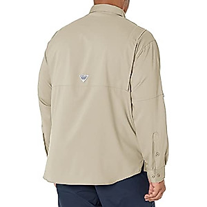 Columbia Men's Plus Tamiami II Long Sleeve Shirt, Fossil - Small