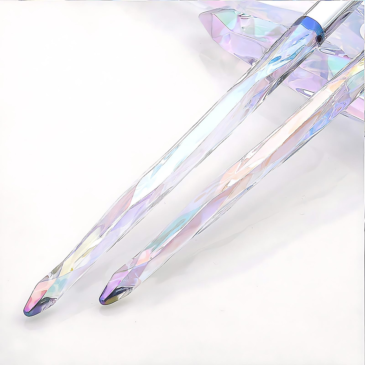 Kingtree Eyeshadow Makeup Brushes, 10PCS Crystal Brushes for Eye Makeup Premium Synthetic Bristles Eyeshadow Blending Crease Makeup Eye Brush Set, Professional Eyebrow Lip Make Up Tools