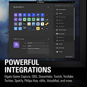 Elgato Stream Deck XL – Advanced Studio Controller, 32 macro keys, trigger actions in apps and software like OBS, Twitch, ​YouTube and more, works with Mac and PC