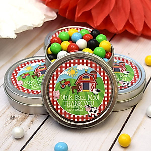 Barnyard Bash Birthday Party Sticker Labels, 40 2" Party Circle Stickers by AmandaCreation, Great for Party Favors, Envelope Seals & Goodie Bags