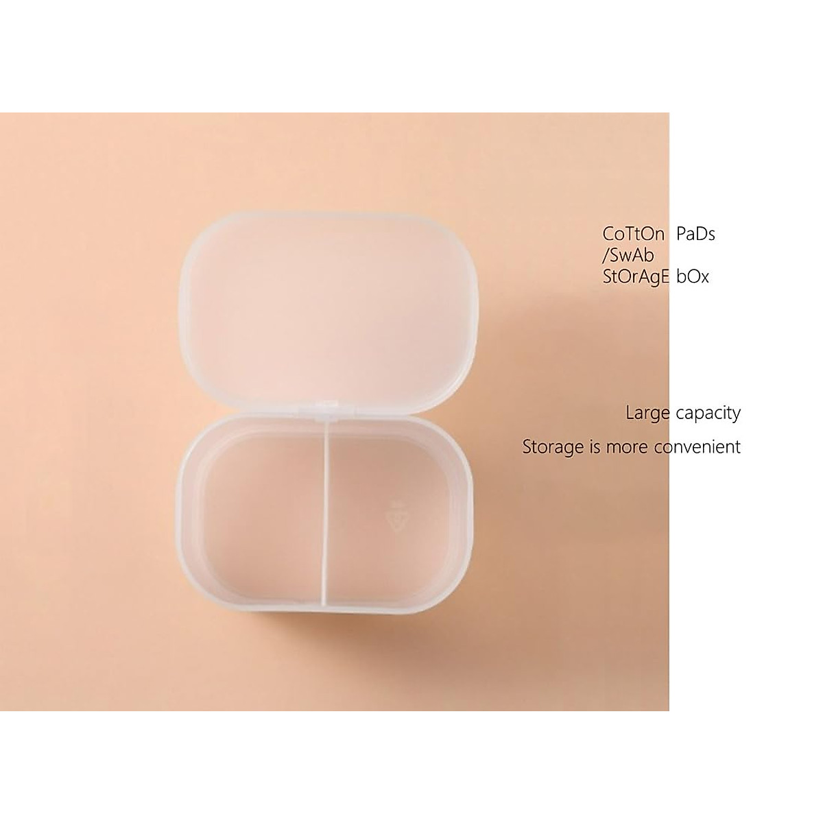 Sprigold home transparent cotton pads/swabs large capacity storage box with PP(polypropylene) material, easy to use and take,beautiful design, muti-purpose, moisture-proof and dust-proof (Home)