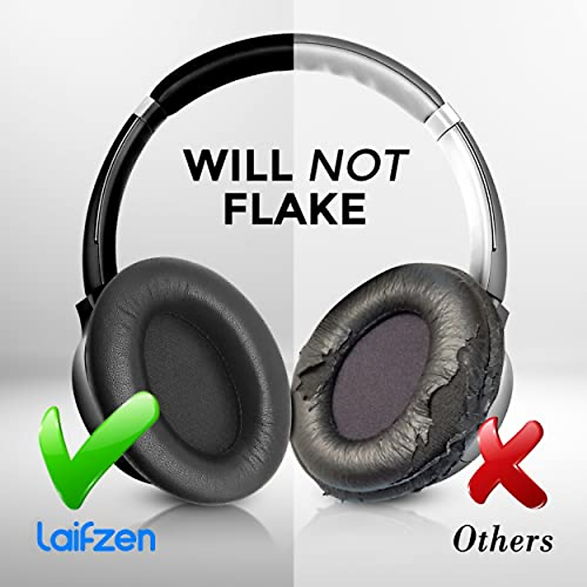 Lambskin XM3 Earpads for Sony WH-1000XM3 Headphones Replacement 1000 XM 3 Real Sheepskin Leather Ear Pads Cushions Earmuffs Cups 1000XM3 (Black)