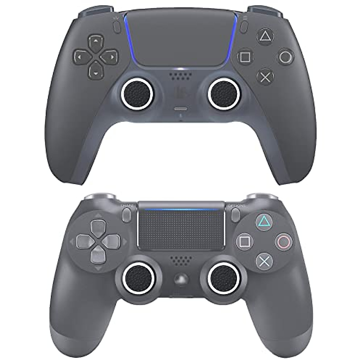 9CDeer Performance Joystick Analog Stick Thumb Grips Set of 6 Compatible with PS5, PS4, Xbox Series X/S Xbox One, Switch Pro Controller Black & White