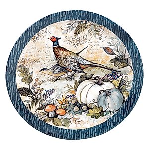 Certified International Harvest Gatherings Round Platter, 13" Diameter, Multicolor