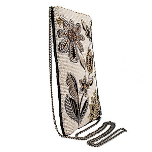 Mary Frances Breezy Crossbody Phone Bag, Ivory