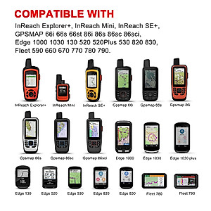 ycwwzzh Replacement InReach Explorer+ Mini SE+ Charger Cable Charging Cord for Garmin GPSMAP 66i 66s 66st 86i 86s 86sc 86sci,Edge 1000 1030 130 520 Plus 530 820 830,Fleet 590 660 670 770 780 790 GPS