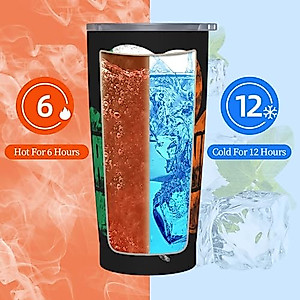 VKKOEWL Ireland Shamrock Flag Stainless Steel Insulated Tumbler 20 Oz Travel Water Bottle Coffee Mug Drink Cup With Lid Straw