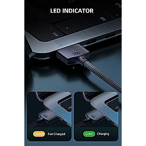 AreMe 140W USB C to Magnetic 3 Charging Cable 6.6ft, Compatible with MacBook Pro 2023 (M2, 14/16 inch), MacBook Air 2022 (M2), MacBook Pro 2021 (M1, 14/16 inch) - Midnight