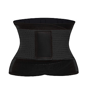 QEESMEI Waist Trainer Belt - Waist Cincher Trimmer - Slimming Body Shaper Belt - Sport Girdle Belt, XX-Large Black