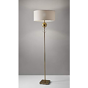Adesso 4187-21 Chole Floor Lamp, 69 in., 150W Incandescent/CFL, Antique Brass Finish, 1 Tall Lamp