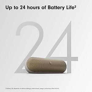 Beats Pill - Bluetooth Speaker and Portable Wireless Charger via USB-C - Up to 24 Hours Battery Life, IP67 Water Resistant, Apple & Android Compatible, Built-in Microphone – Campagne Gold (Renewed)