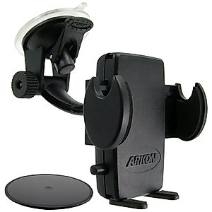 ARKON Windshield and Dash Car Phone Holder Mount for iPhone X 8 7 6S 6 Plus 8 7 6S 6 Galaxy Note Retail Black (SM415)