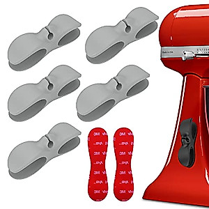 Cord Wrappers For Kitchen Appliances, 5 Pack Cord Organizer For Kitchen Appliances Cord Winder Holder Organizer Stick On Mixer, 2 Extra Sticker Compatible most Appliances
