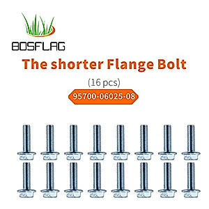 BOSFLAG Hardware Kits Replaces 95701-06020-08 95700-06025-08 72555-730-000 90114-SA0-000 Screw & Nuts for Honda HS35 A Snowblower Paddle