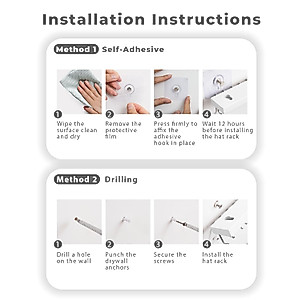 StorageWorks Belt Organizers for Wall, Wooden Belt Holder, Belt Storage with 12 Hooks, Tie Rack Wall Mounted, Belt and Tie Organizer for Closet, White, 2 Pack