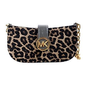 Michael Kors Carmen Small Pouchette Shoulder Bag (Heather Grey Multi)